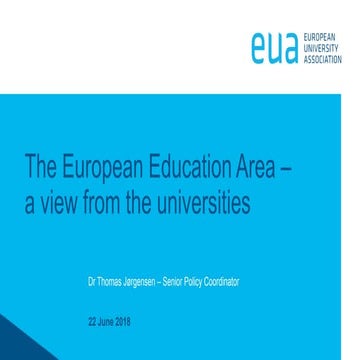 The European Education Area – a view from the universities | PPTX