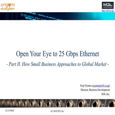 How Small Business Approaches to Global Market -- How and Why M3L ...