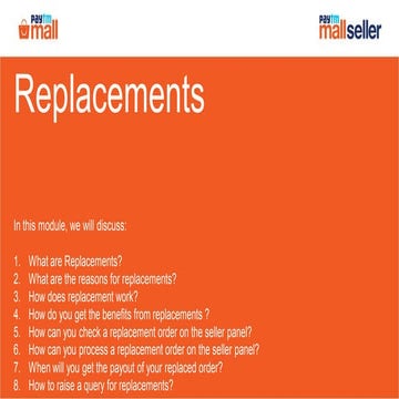 Replacement modules | PPT