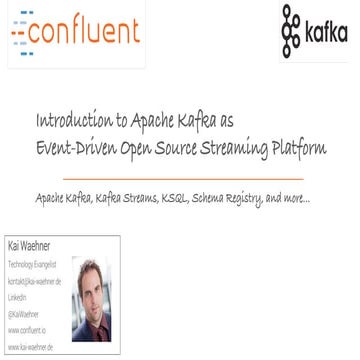 Apache Kafka As Event Driven Open Source Streaming Platform Prague Meetup Ppt