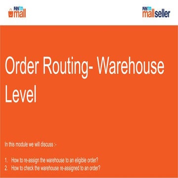 Order routing | PPT