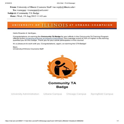 CTA Badge-University Of Illinois | PDF