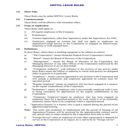 leave rules for govt employees haryana.ppt