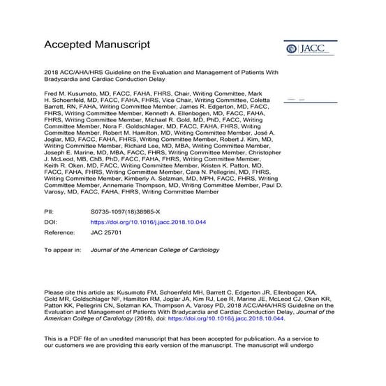 2018 ACC - AHA - HRS guideline on the evaluation and management of ...
