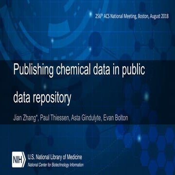 PubChem: a public chemical information resource for big data chemistry ...