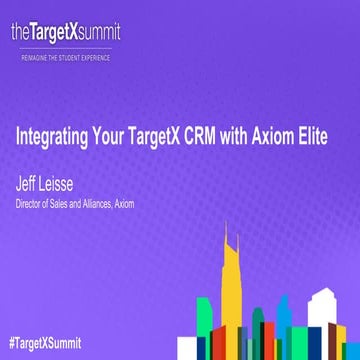 6.6 Integrating Your TargetX CRM with Axiom Elite | PDF
