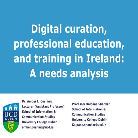 Amber Cushing: Digital Information Management Programmes | PDF