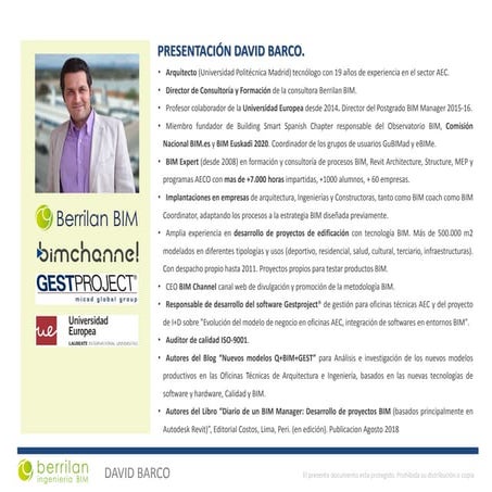 Presentacion David Barco. BIM Expert 2018 | PDF