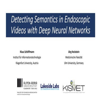 Detecting Semantics in Endoscopic Videos with Deep Neural Networks | PDF