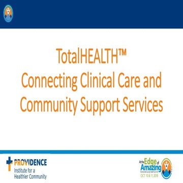 Edge of Amazing: Breakout Session B - TotalHEALTH™: Increasing access ...