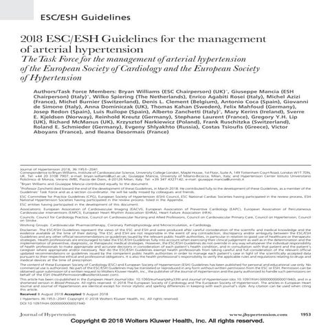 2024 ESC GUIDELINES FOR MANAGEMENT OF ELEVATED BLOOD PRESSURE AND ...