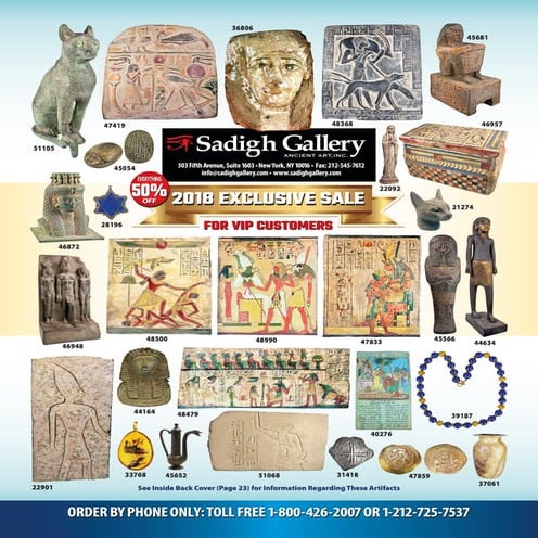 Sadigh Gallery 2017 VIP Ancient Artifacts Sale | PDF