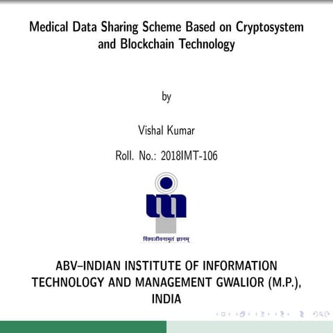 Medical data sharing using Blockchain.pdf | Technology Industry | Industries