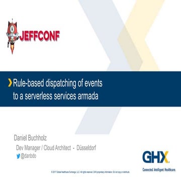 Rule-based dispatching of events to a serverless services armada | PPT