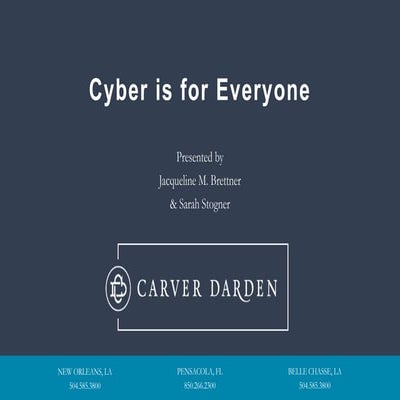Cyber Insurance CLE | PPTX