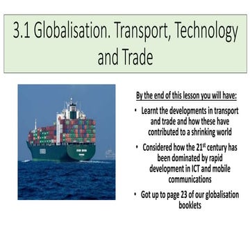 Globalisation - transport and trade | PPTX