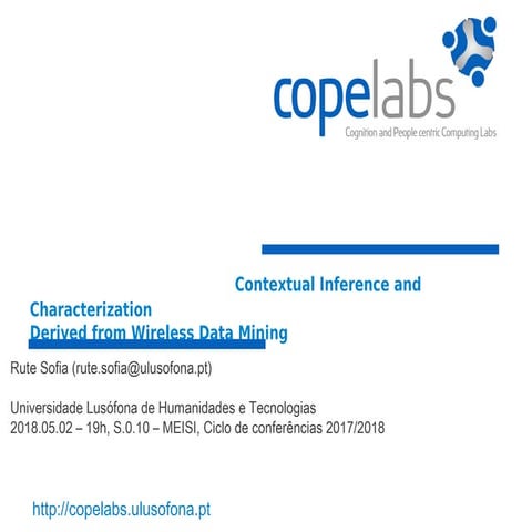 Contextual Inference And Characterization Derived From Wireless Network Mining Ppt