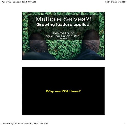 Multiple Selves?! Growing leaders applied. (Agile Tour London #ATLDN 2018) | PDF