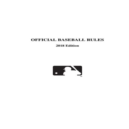 2018 official baseball_rules | PDF