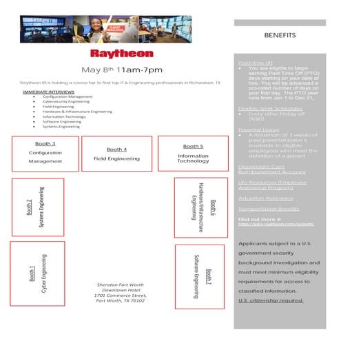01/30/2020 Raytheon Career Fair - Richardson, TX | PDF