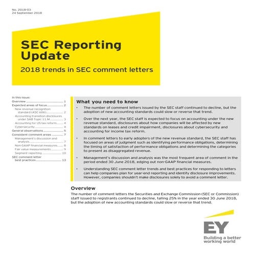 SEC Comment Letter Trends | PPTX
