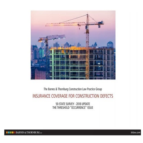 Barnes & Thornburg Construction Law: Insurance Coverage for ...