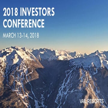 2018 Vail Resorts Investors Conference Presentation | PDF | Business ...