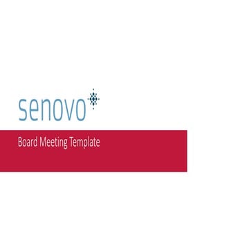 Senovo Board Meeting Template | PPTX