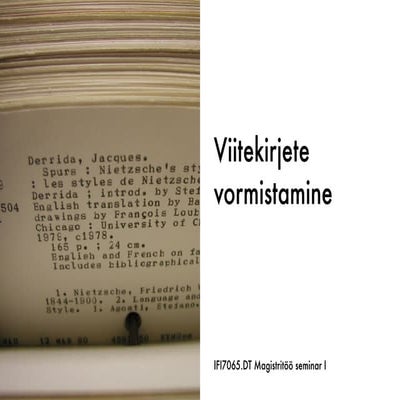 Viitekirjete vormistamine | PDF
