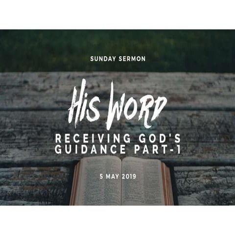 Part-1 : Receiving God's Guidance : His Word | PPTX