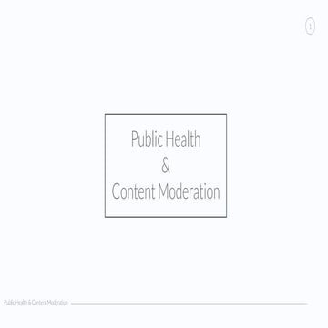 Public Health & Content Moderation | PPT