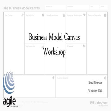 Masterclass Business Model Canvas - Roald Tichelaar | PPTX