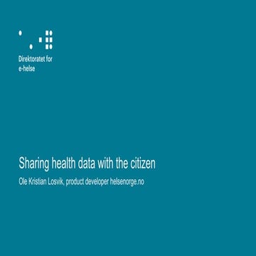Sharing health data with the patient | PPTX