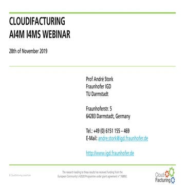 I4MS webinar: AI in manufacturing | PPT