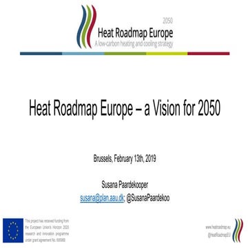 Heat Roadmap Europe – a Vision for 2050 | PPTX
