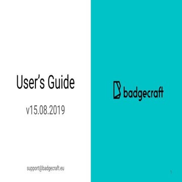Badgecraft User's Guide | PDF