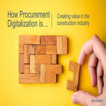 How Procurement Digitalization is Creating Value in the Construction ...