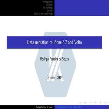 Data migration to Plone 5.2 and Volto | PPT