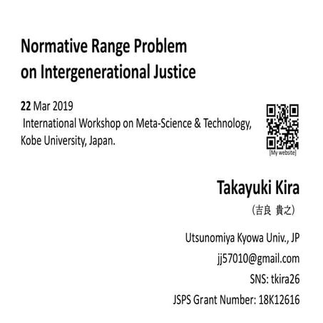 2019.3.22 International Workshop on Meta-Science & Technology | PPT