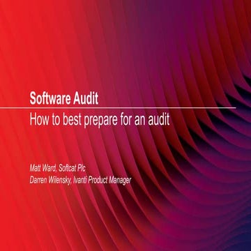 How to Best Prepare for a Software Audit | PPTX