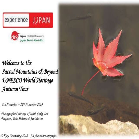 2019 autumn - kumano kodo unesco world heritage autumn tour - october ...
