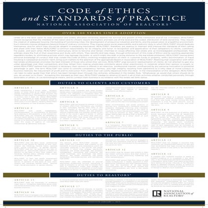 Realtors 2019 Code of Ethics and Standards of Practice | PDF
