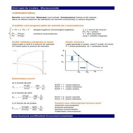 Ghid rapid de invatare la MicroEconomie - Consumatorul! | PDF