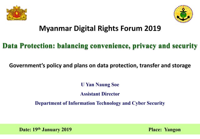 Data Protection: balancing convenience, privacy and security | PPT Data Protection: balancing convenience, privacy and security | PPT