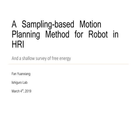 Sampling based motion planning method and shallow survey | PPTX