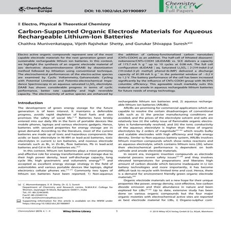 carbonsupported organic electrode materials | PDF