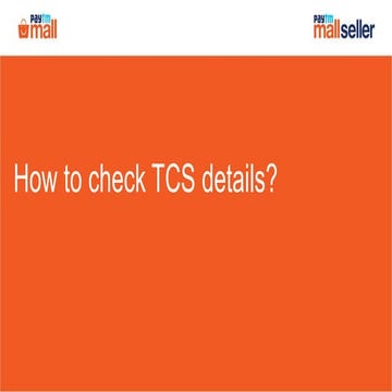 Check TCS details | PPT