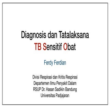 Diagnosis dan Tatalaksana TB Sensitif Obat | PDF