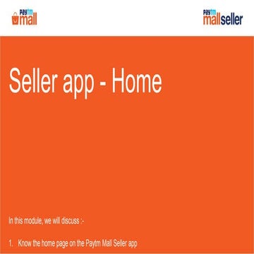 Seller app - Home | PPT