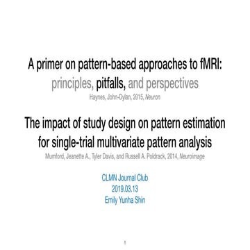Pitfalls of multivariate pattern analysis(MVPA), fMRI | PDF